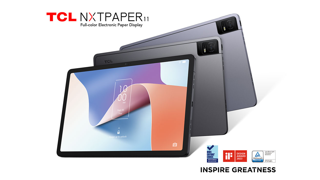 TCL NXTPAPER 11's Innovative Paper-like Display Earns Global Recognition with iF Design Award