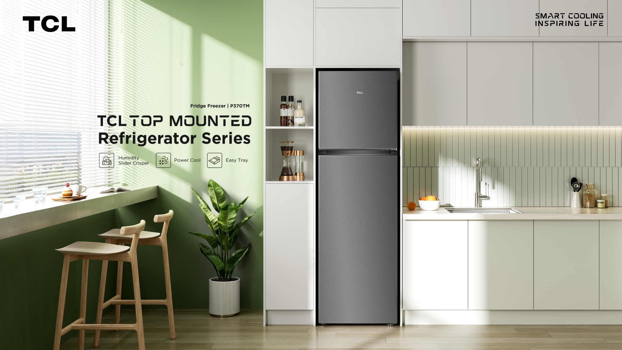 TCL Refrigerator P370TM Top Mount Freezer TCL Global