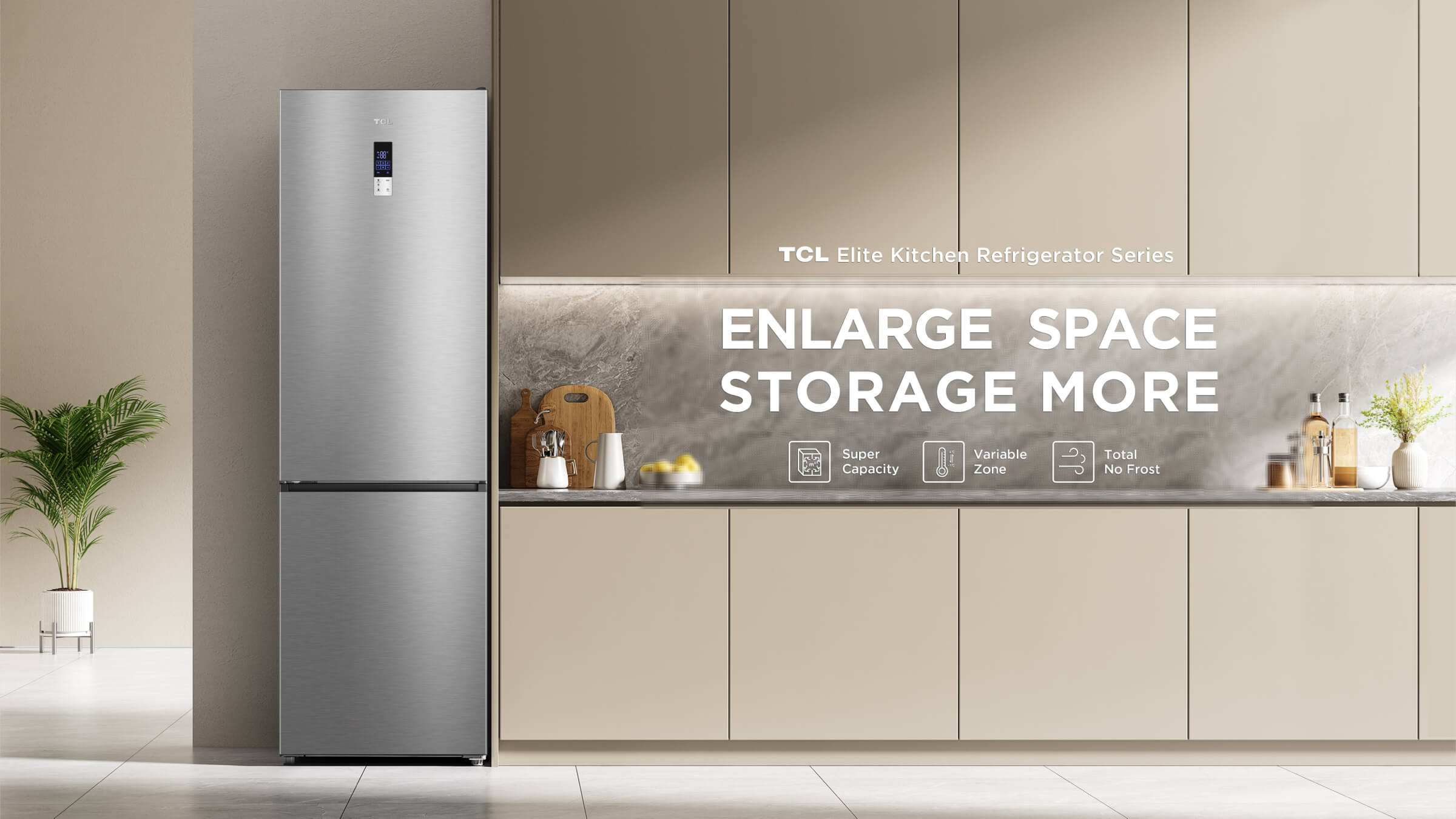 TCL 456L Double Door Bottom Mount Refrigerator P456BF | TCL Global