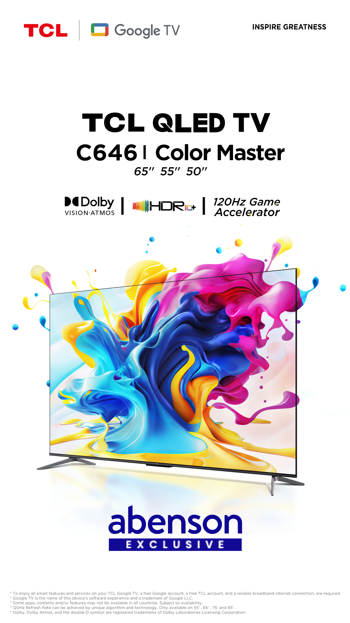 TCL C646 QLED TV | Color Master (Abenson Exclusive)