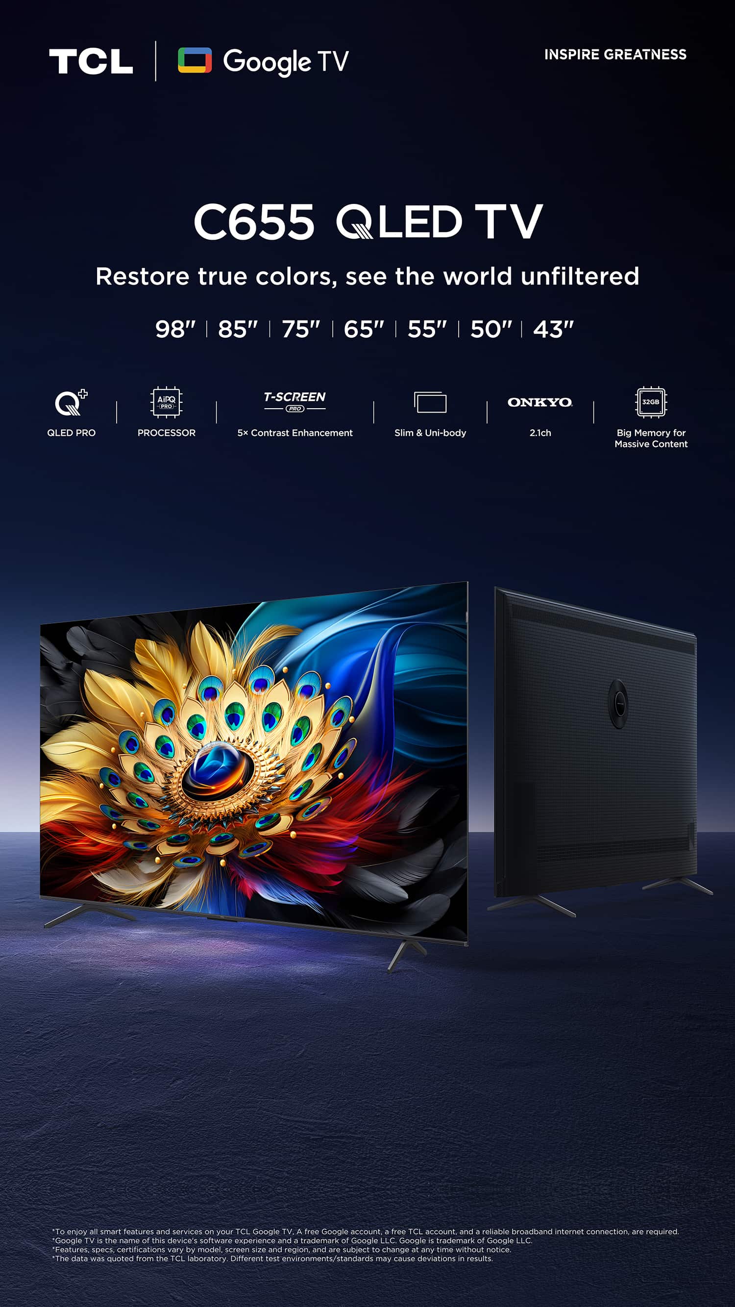 TCL C655 Classic 4K QLED TV | TCL Columbia