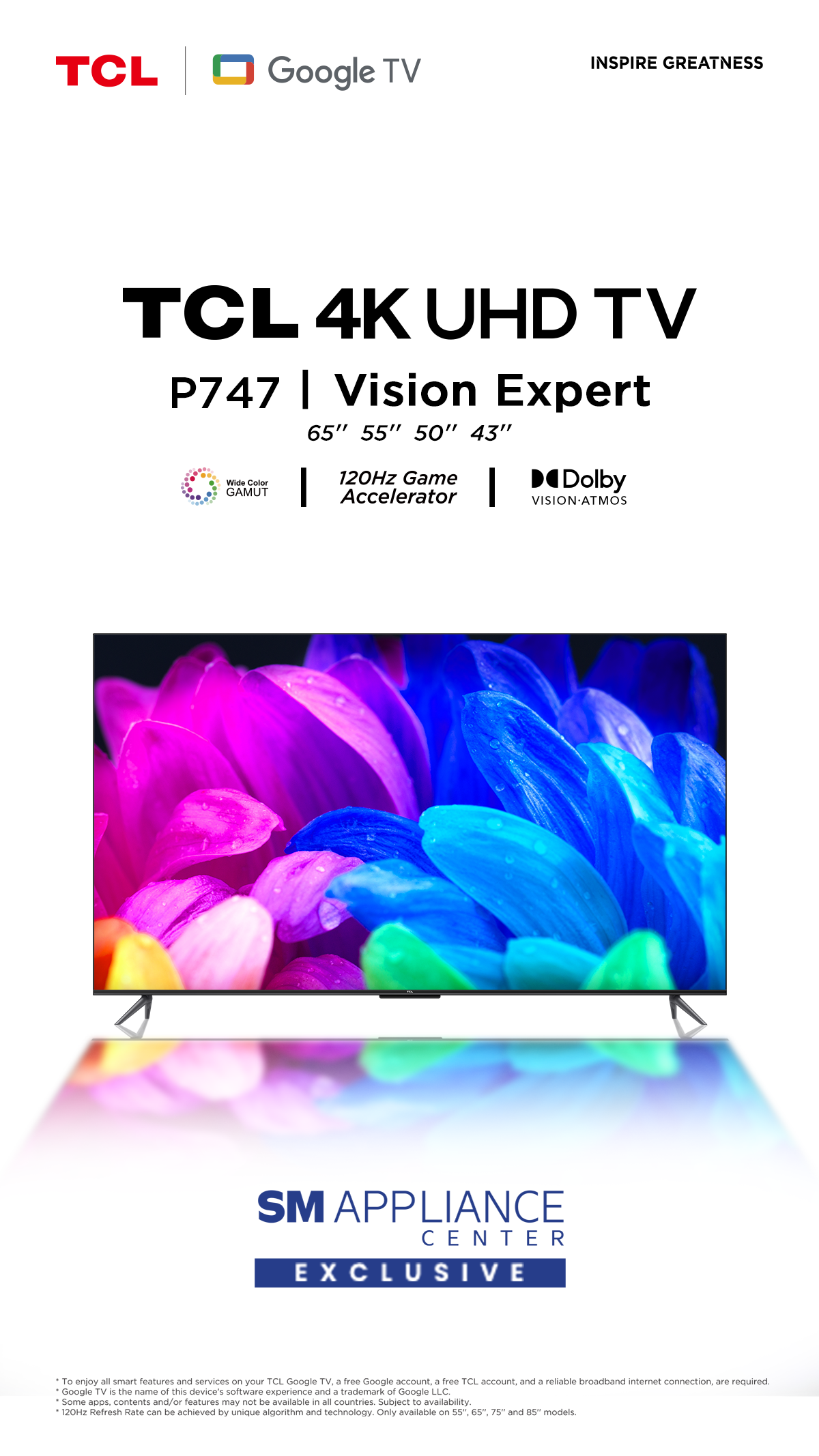 P747 4K UHD TV (SM Appliance Exclusive)