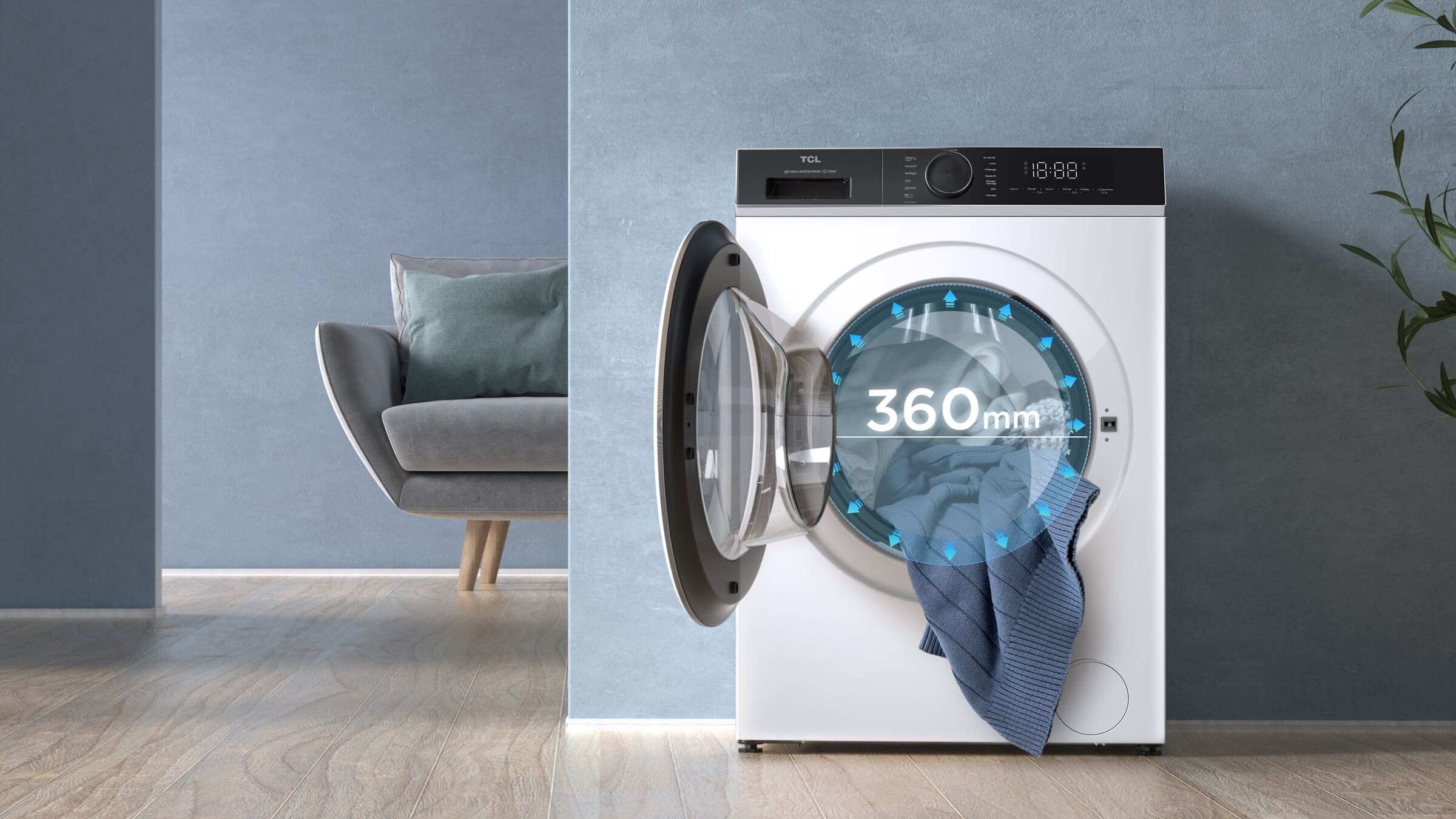 Washing machine-TCL Washing Machine P12FLW-Front Loading Washer P12-TCL ...