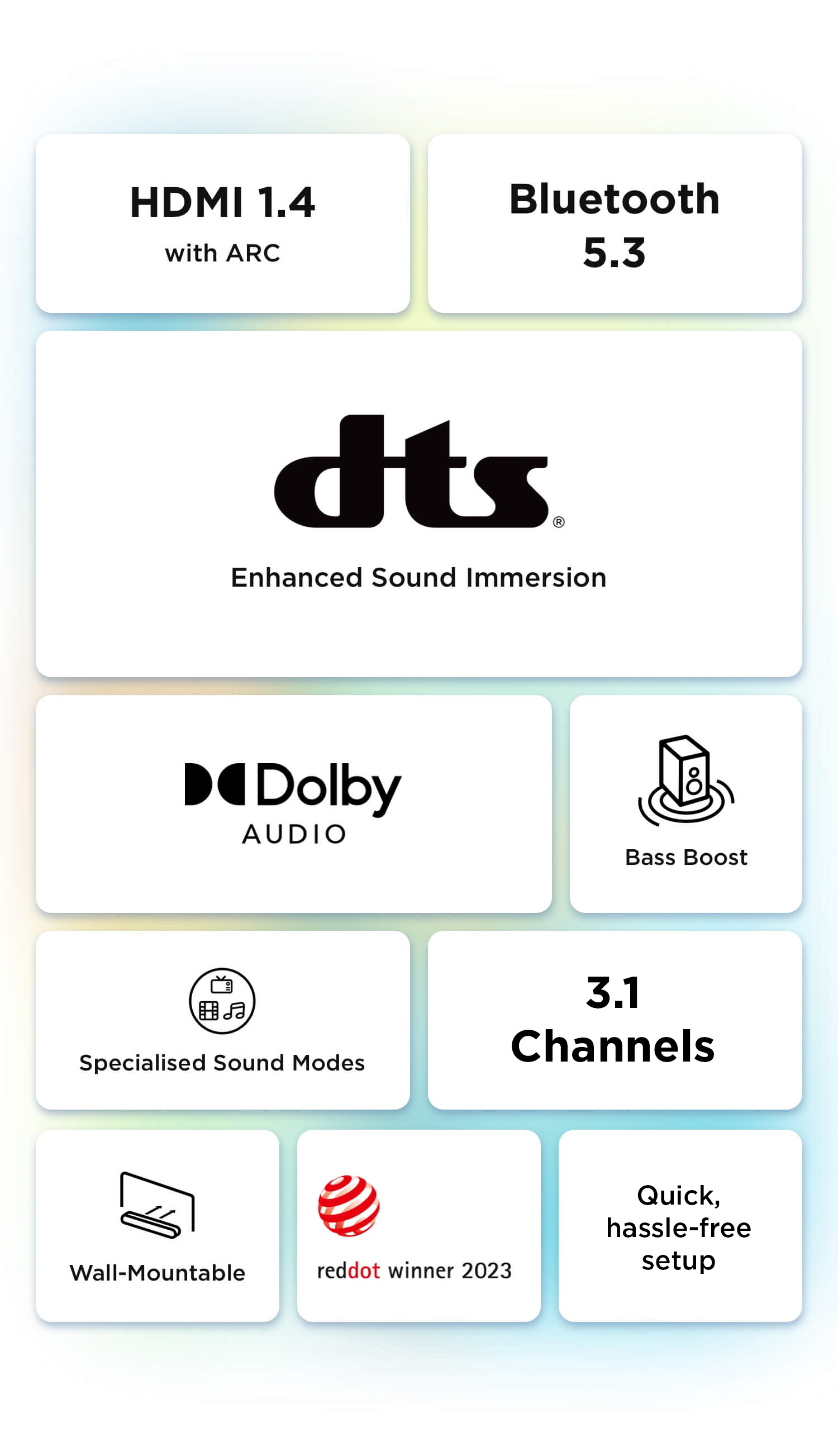 TCL Soundbar S643W | 3.1 Channel Dolby Atmos Soundbar