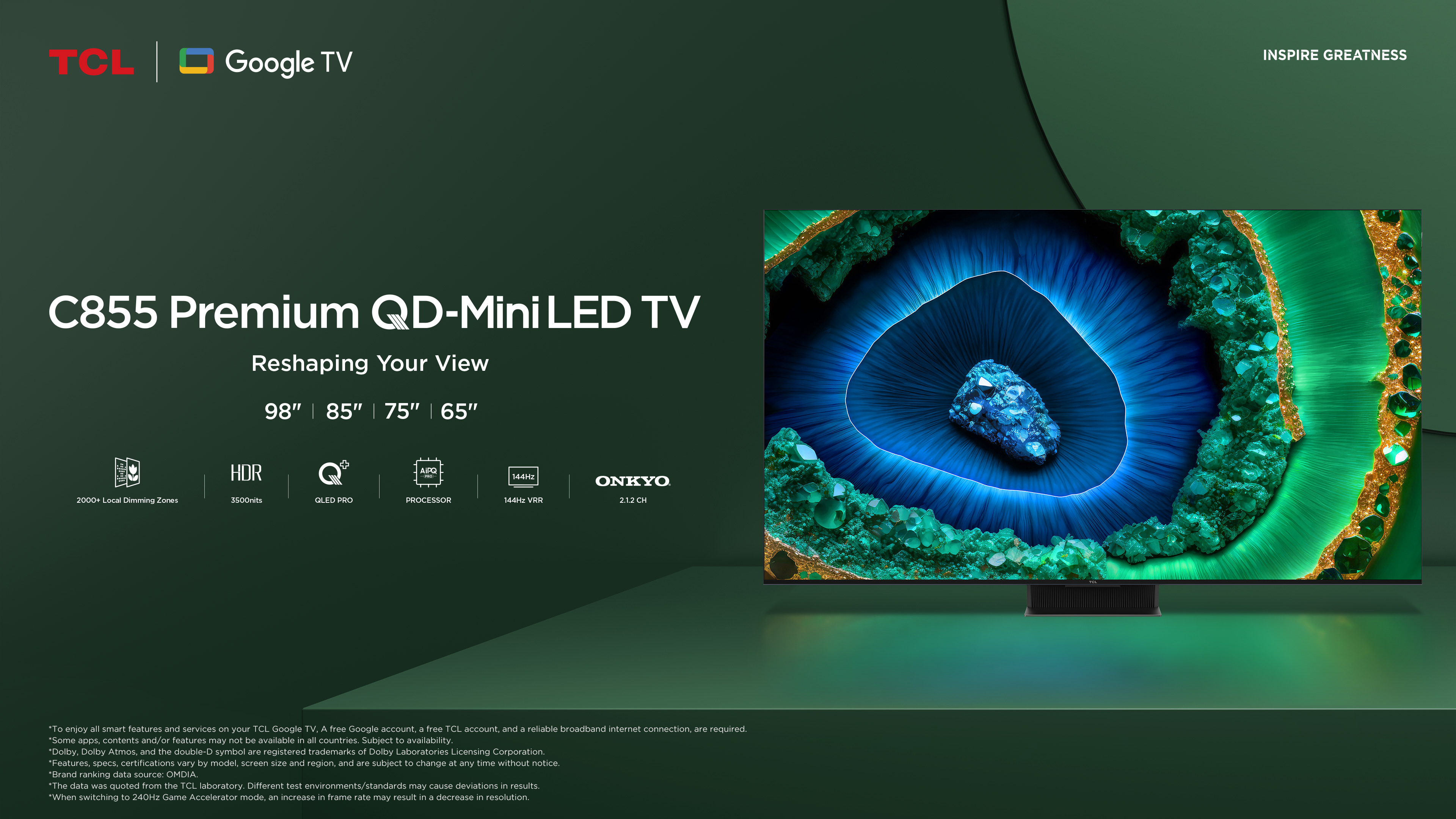 TCL C855 Premium QD-Mini LED 4K TV | TCL Australia