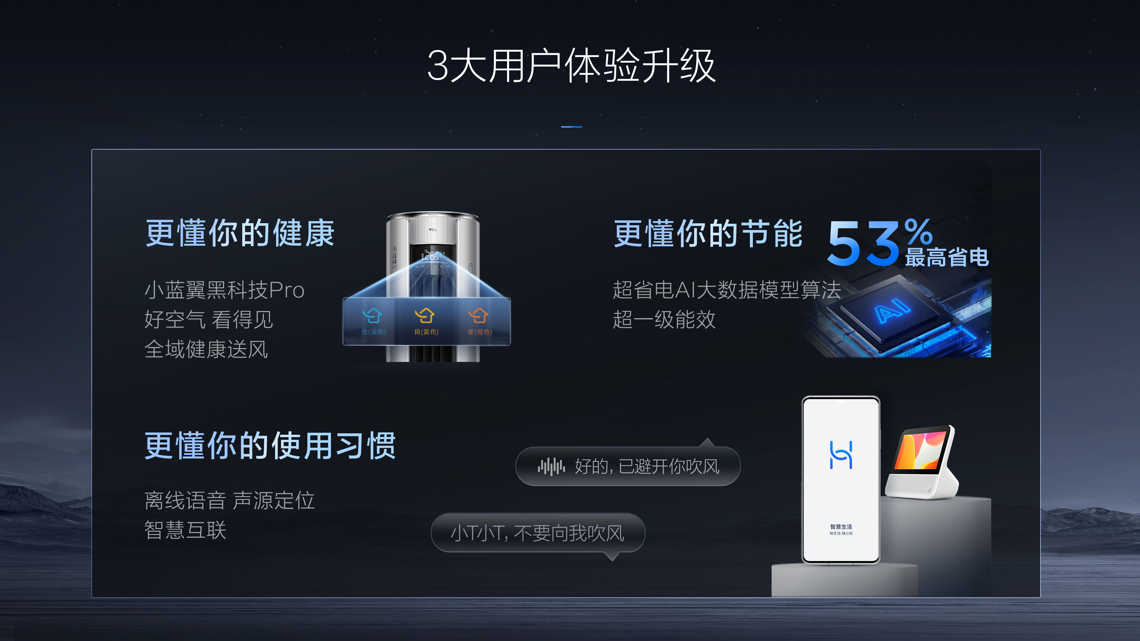 TCL3匹新风空调柜机-小蓝翼P7 | TCL官网