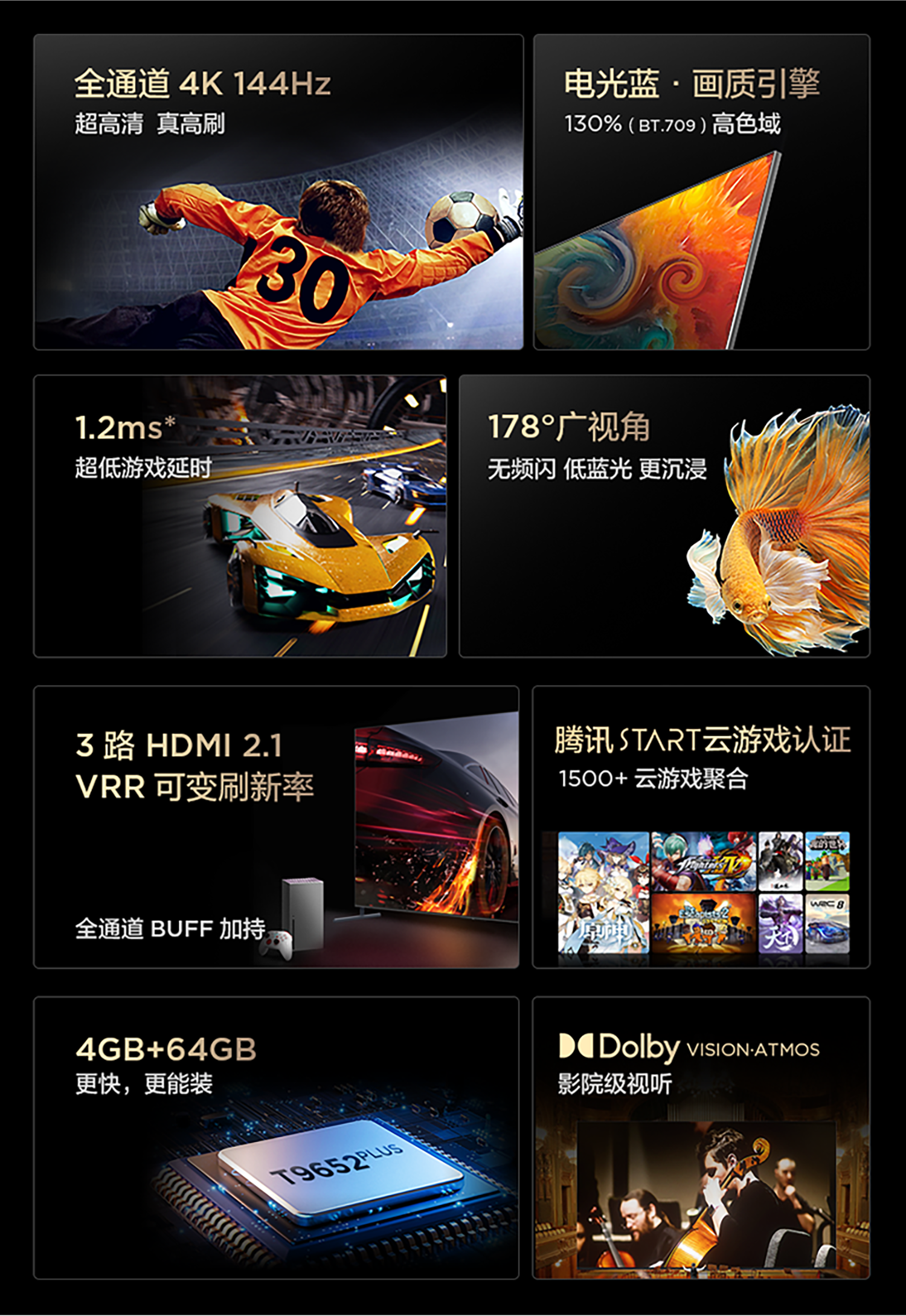 144Hz 真高刷电视 75T7E