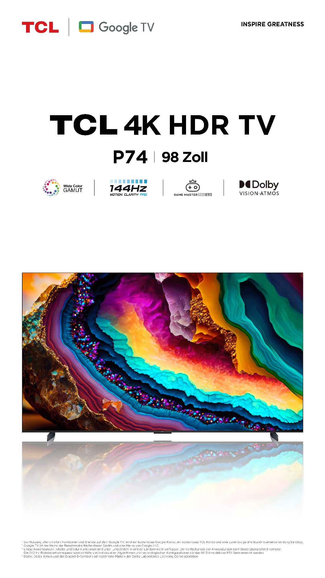 TCL 98P745 98" 4K UHD TV - TCL Austria