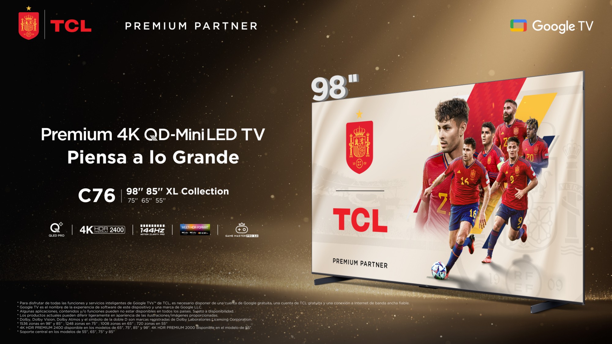 TCL 4K 144HZ QD-Mini LED C765 TV | TCL Spain