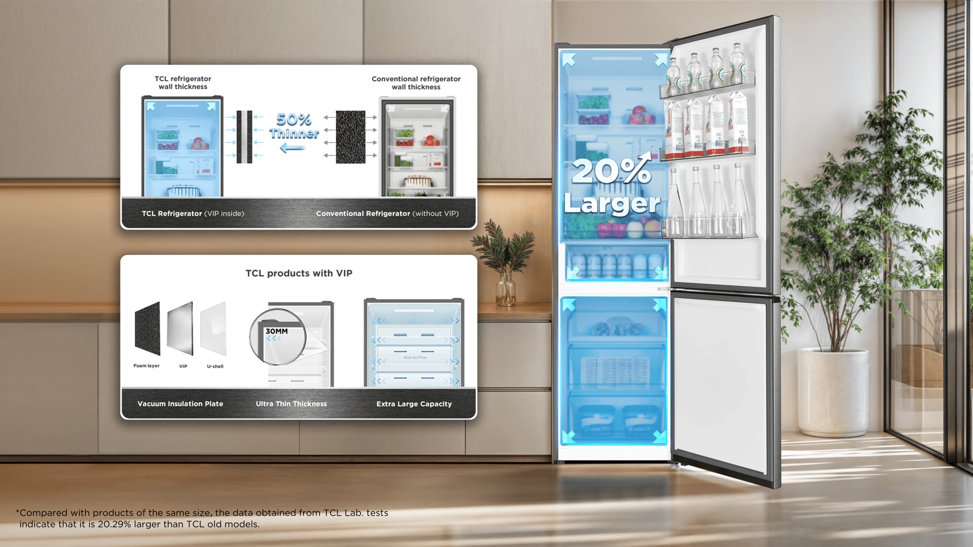 Bottom Freezer RP409BIE0NE Refrigerators - TCL Denmark