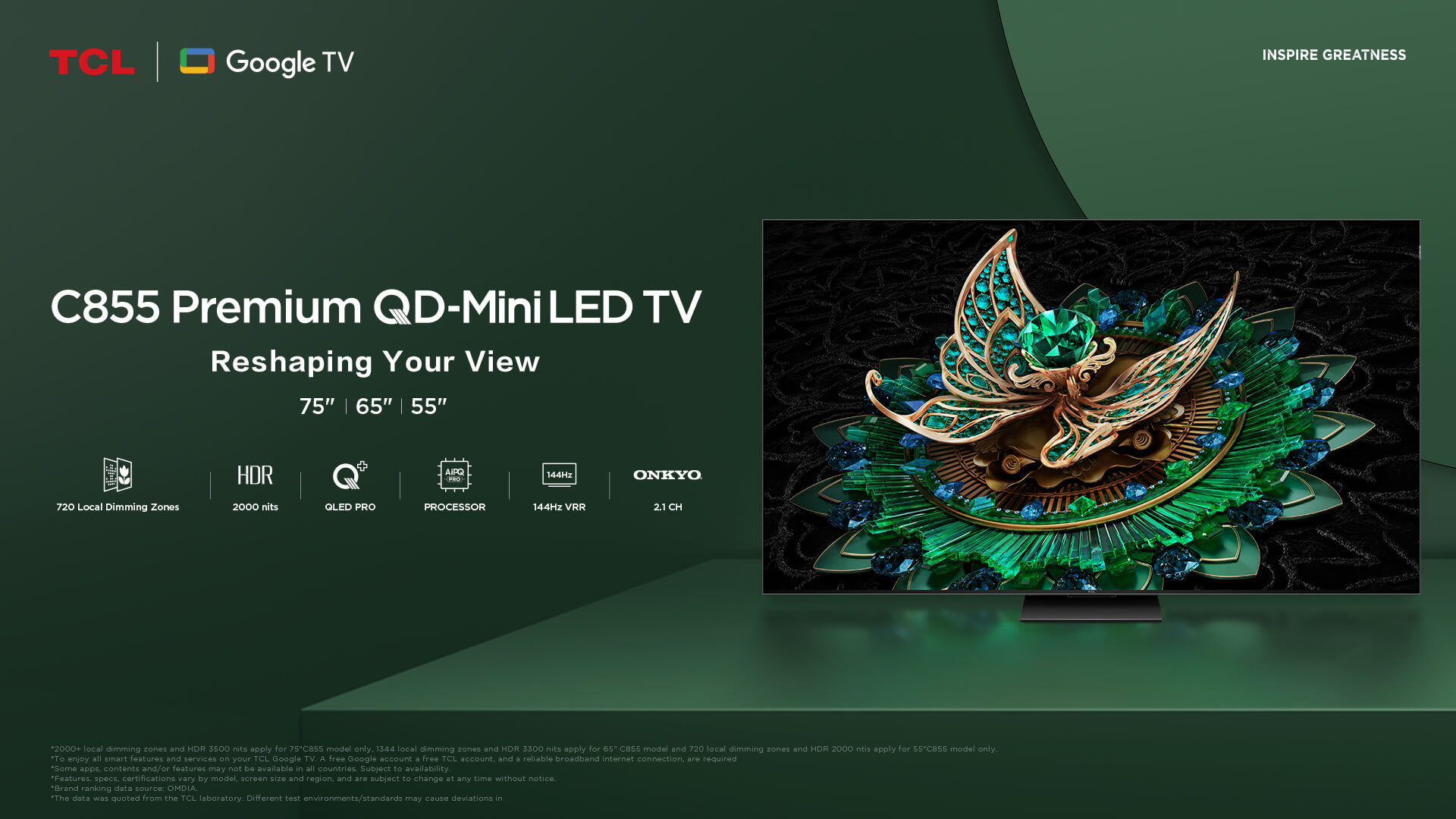 TCL 55C855 Premium QD-Mini LED 4K TV | TCL Hong Kong