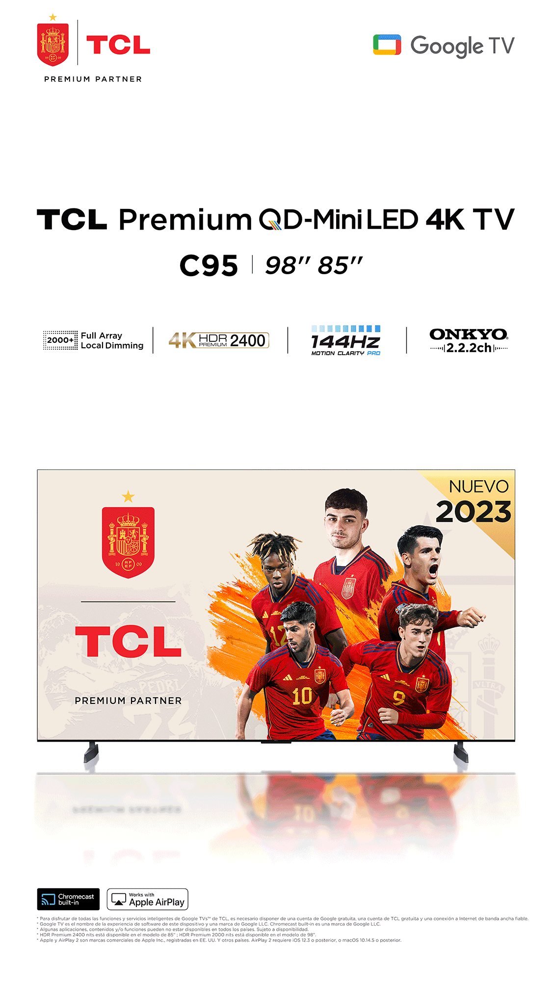 TCL C955 Premium QD-Mini LED 4K TV | TCL Spain
