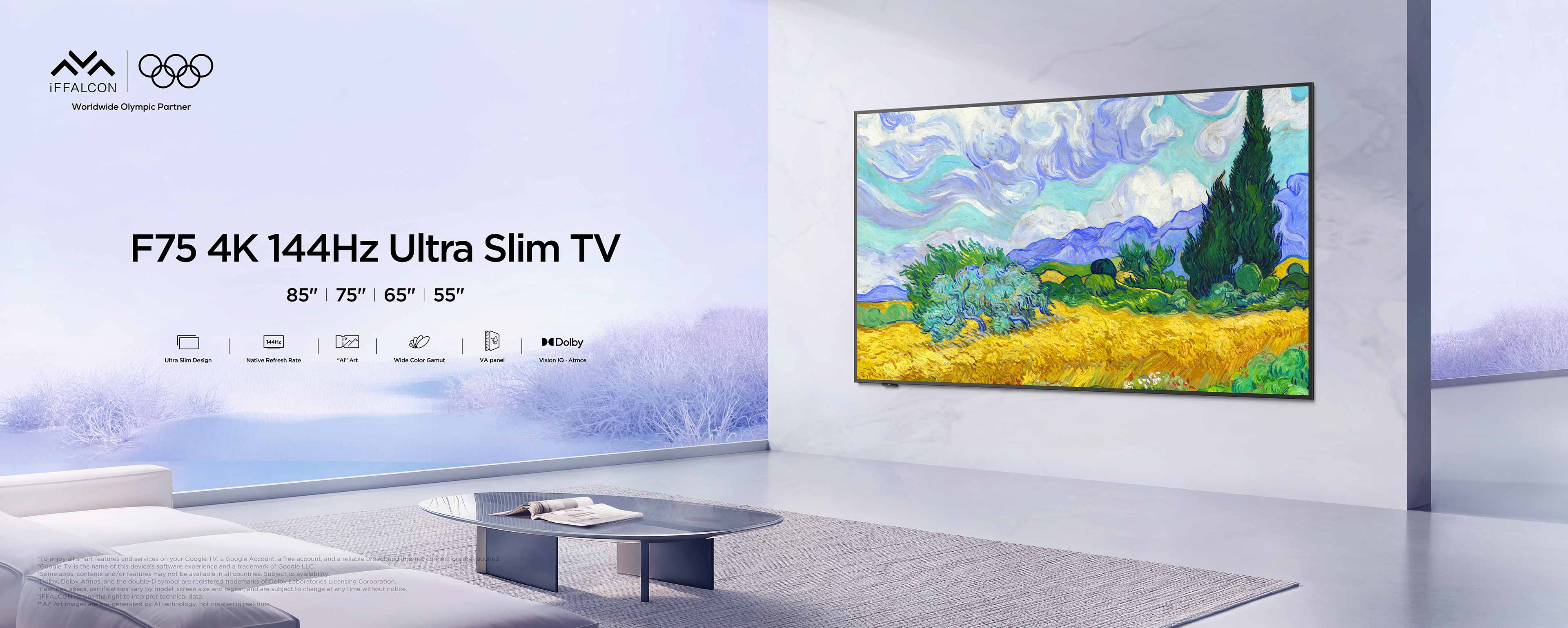 iFFALCON F75 4K 144Hz Ultra Slim TV-55/65/75/85 inch | iFFALCON Global