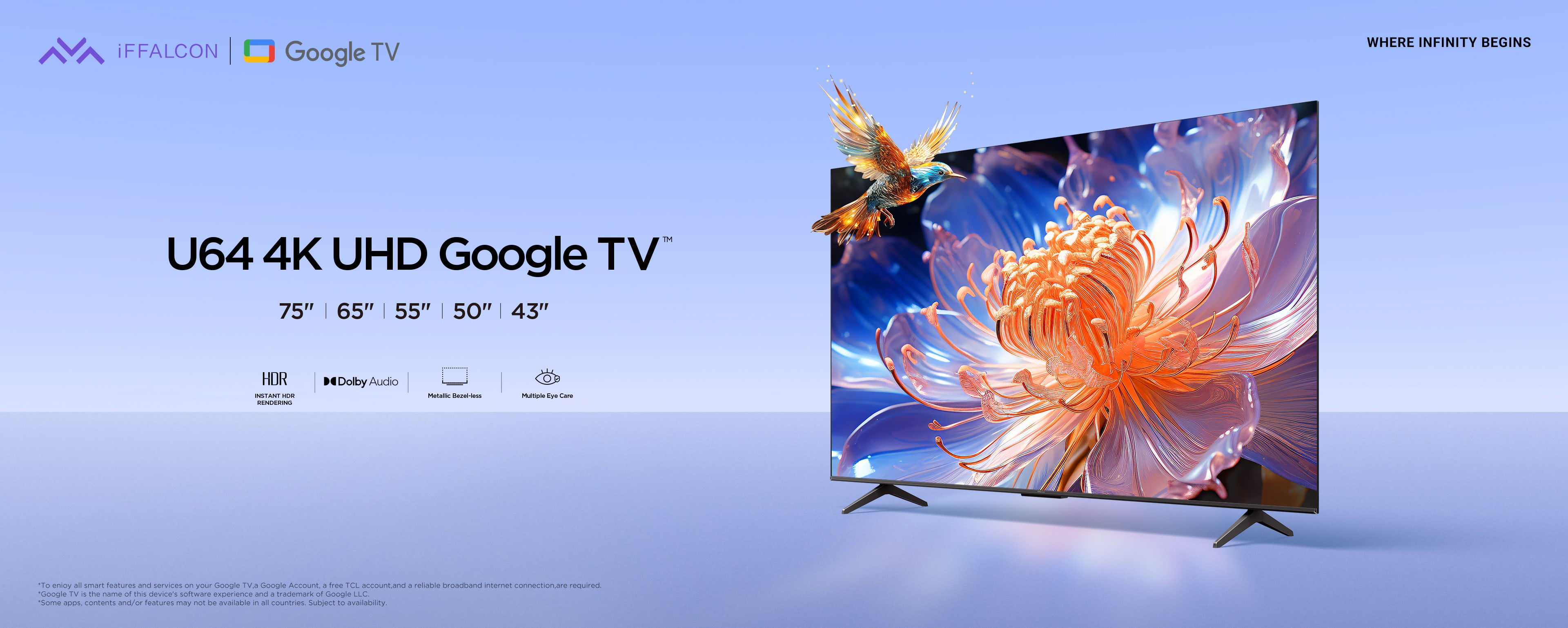 TV-iFFALCON U64 4K UHD Google TV | iFFALCON Global iFFALCON U64 4K UHD ...